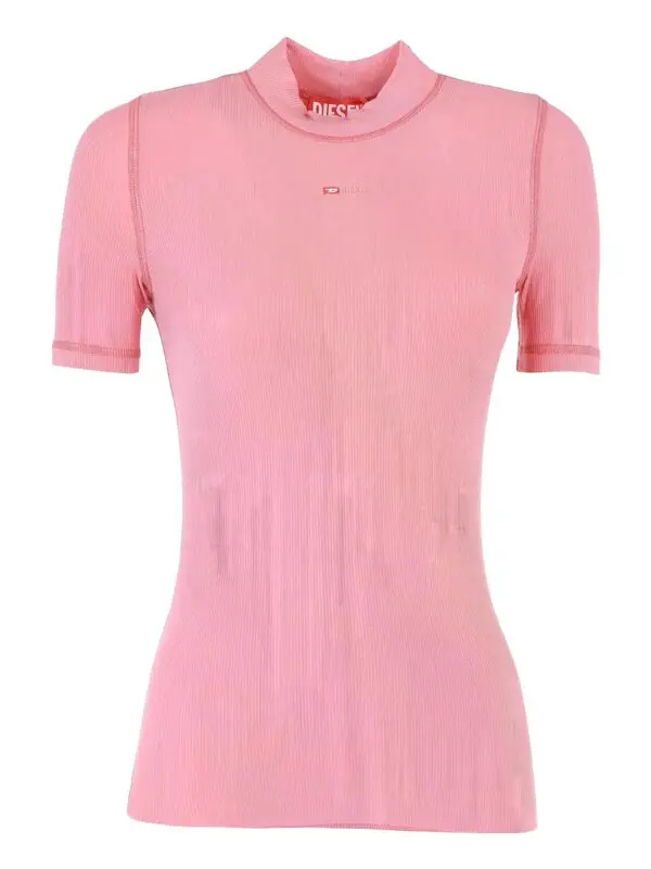 DIESEL® Ribbed T-shirt - Pink