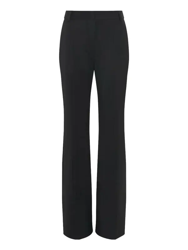 MARINE SERRE Virgin Wool Straight Trousers - Black