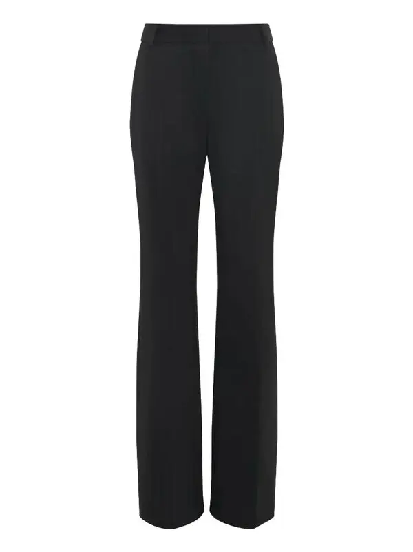 MARINE SERRE Virgin Wool Straight Trousers - Black
