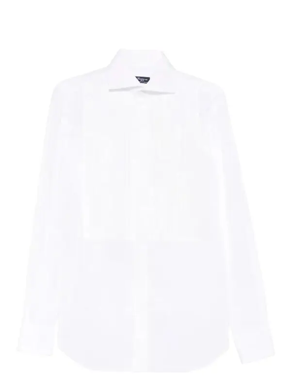 FINAMORE 1925 Tuxedo Pleated Shirt - White