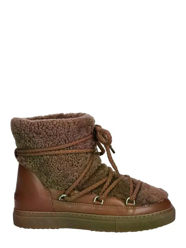 Inuikii Round-toe Lace-up Boots - Brown