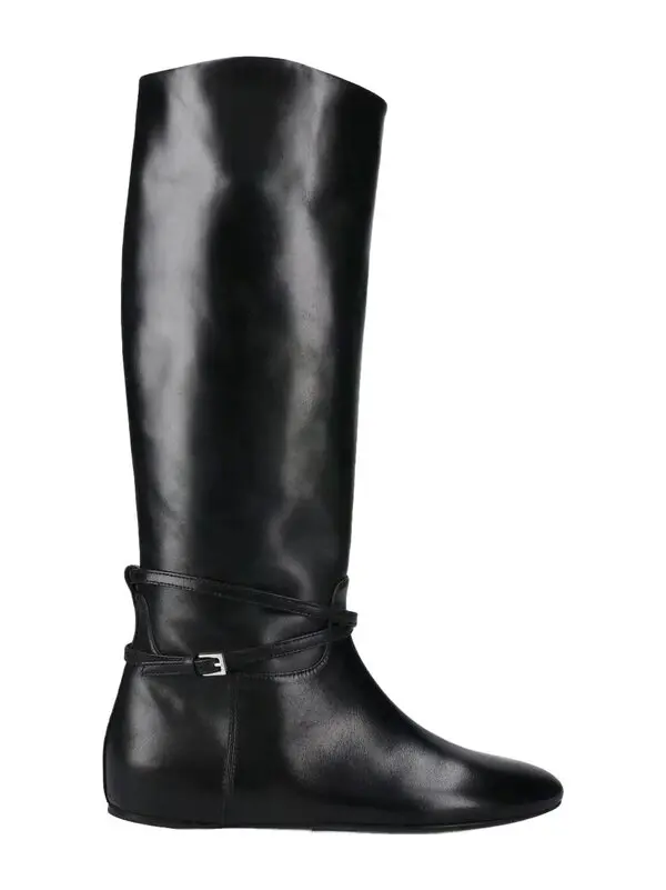 Premiata Buckle Strap Leather Boots - Black