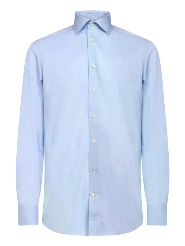 D4.0 Button Long-sleeves Shirt - Blue