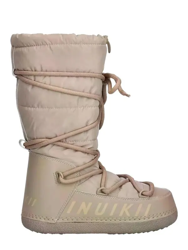 Inuikii Quilted Lace-up Boots - Neutrals