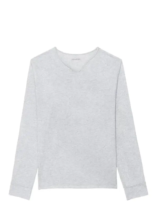Zadig&Voltaire Monsatir Henley Button-detail T-shirt - Grey