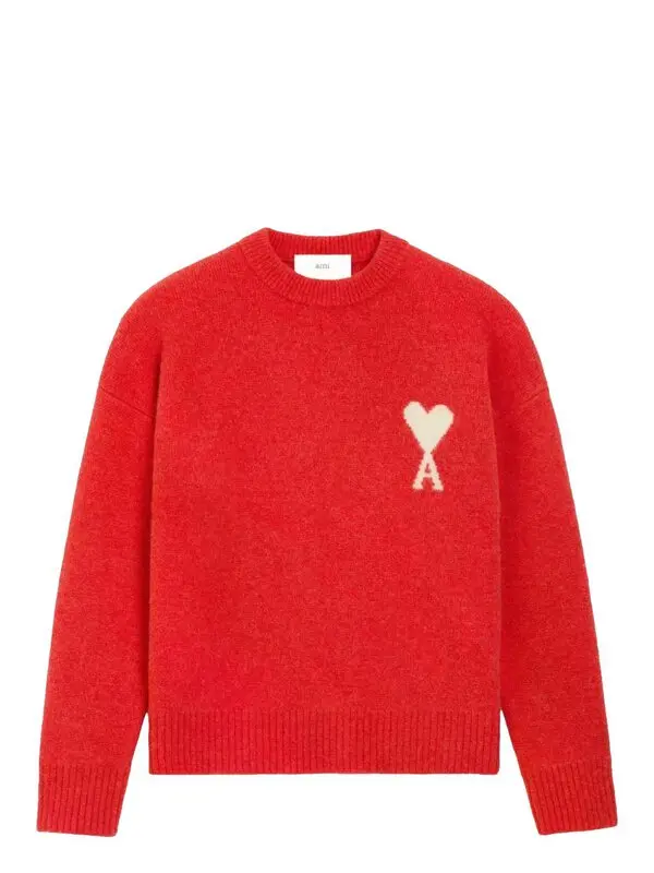 Ami Intarsia Sweater - Red