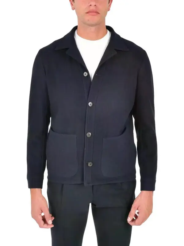 FRANZESE COLLECTION Button Patch-pockets Jacket - Blue