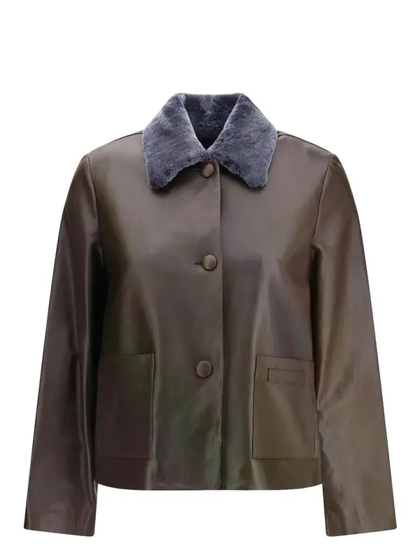 Marni Shearling-collar Jacket - Brown