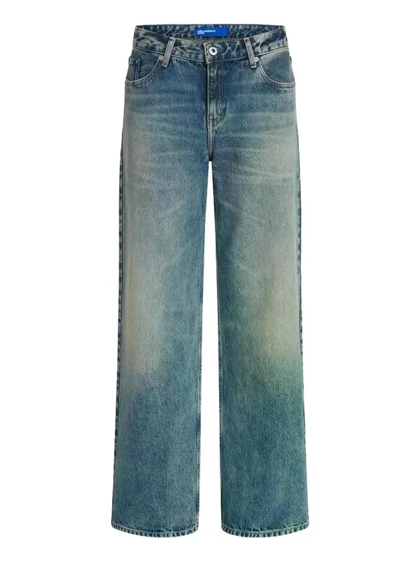 Karl Lagerfeld Logo-patch Mid-rise Jeans - Blue