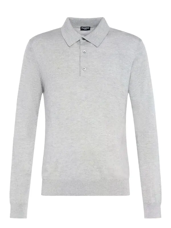 FRANZESE COLLECTION Ribbed Polo Shirt - Grey