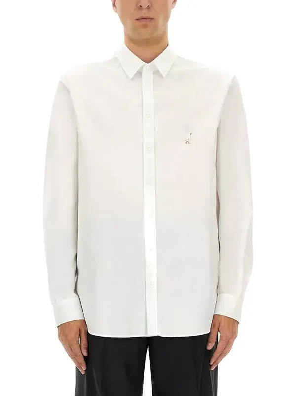 Moschino Duck-embroidered Shirt - White