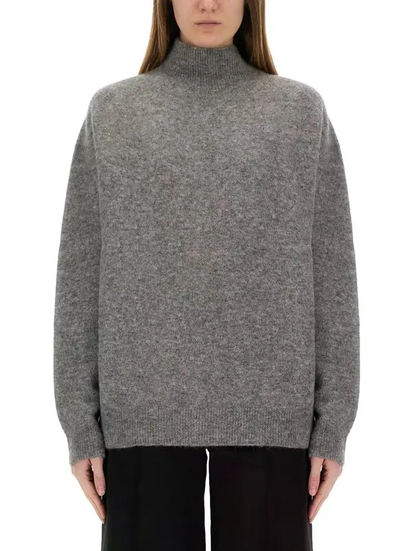 ALYSI Funnel Neck Sweater - Grey