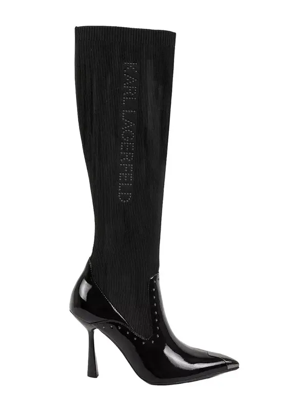 Karl Lagerfeld 100mm Pandara Studded Boots - Black
