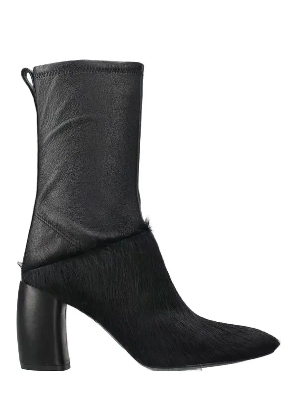 Premiata Ankle Boots With Furry Detail - Black