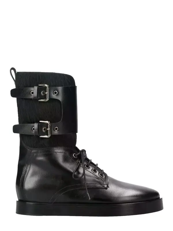 Premiata Leather Buckle Boots - Black
