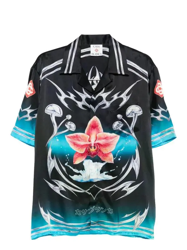 Casablanca Graphic Short-sleeve Shirt - Black