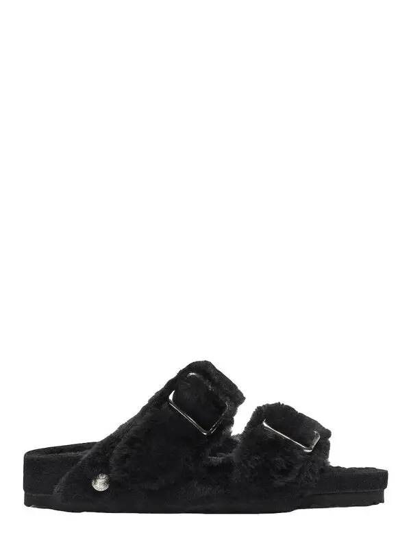 BIRKENSTOCK 1774 Arizona Shearling Slides - Black