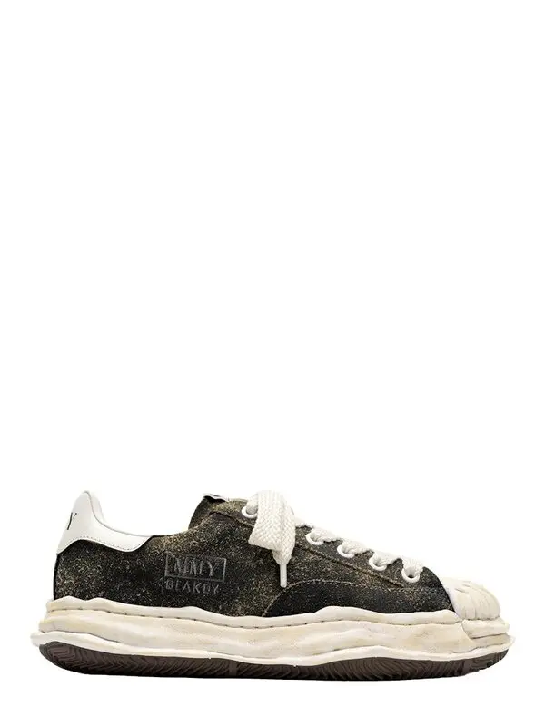 Mihara Yasuhiro Blakey Og Sole Vintage Suede Low Sneakers - Black