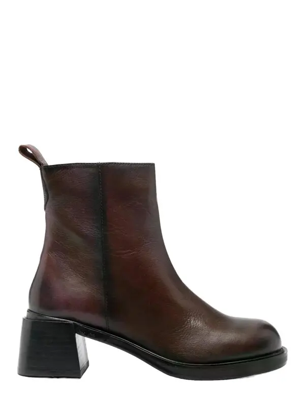 CAFÈNOIR 50mm Pull-tab Block-heel Boots - Brown