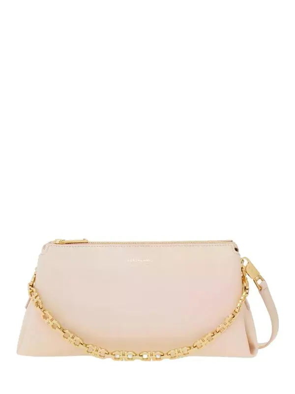 FERRAGAMO Embossed Logo Mini Bag With Chain Strap - Neutrals
