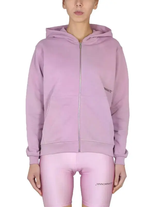 HINNOMINATE Zip-up Pocket Sweater - Purple