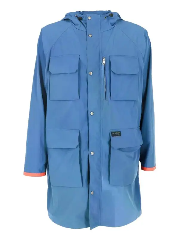 FAY Pockets Fisherman Hooded Jacket - Blue