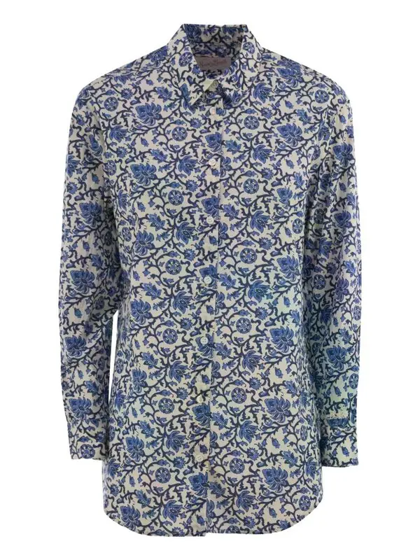 MC2 SAINT BARTH Brigitte Floral Shirt - Neutrals