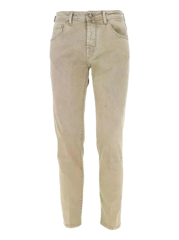 Jacob Cohen Scott Jeans With Logo Patch - Neutrals