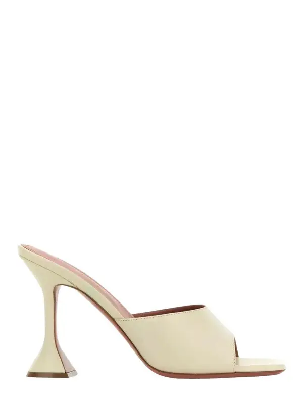Amina Muaddi 95mm Lupita Square-toe Sandals - Neutrals