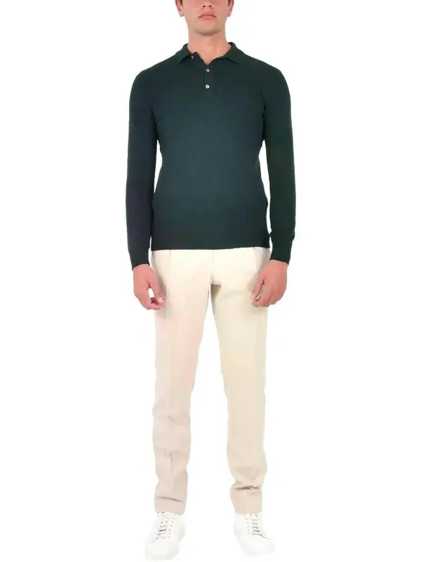 FRANZESE COLLECTION Ribbed Polo Shirt - Green