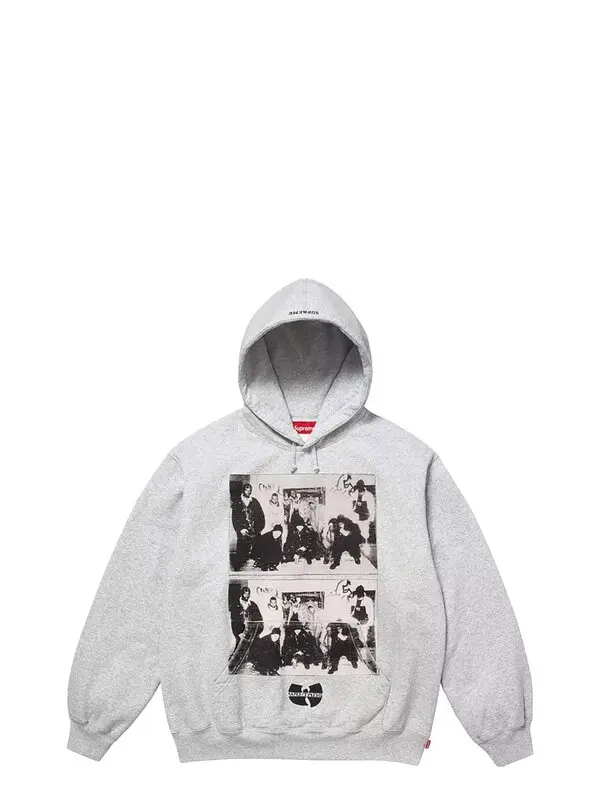 Supreme Graphic-print Hoodie - Grey