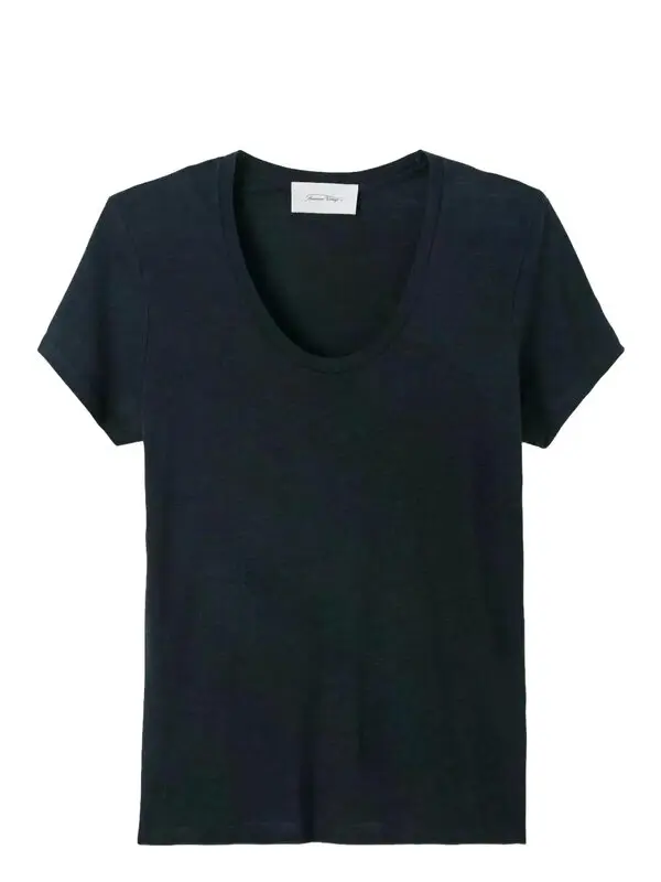 American Vintage Jacksonville Scoop Neck T-shirt - Blue
