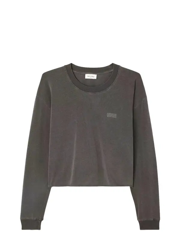 American Vintage Logo Long-sleeved Sweatshirt - Grey