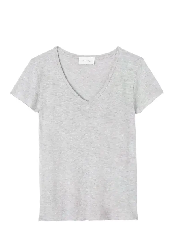 American Vintage Jacksonville V-neck T-shirt - Grey