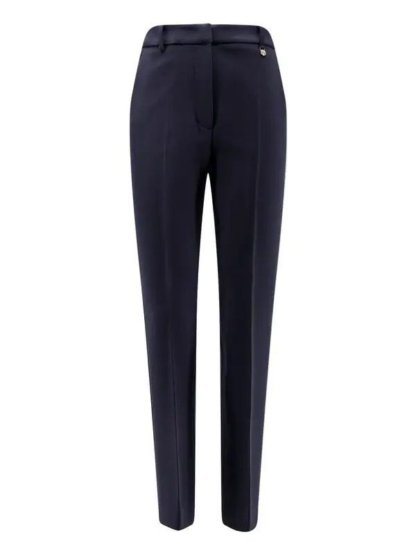 Max Mara Virgin Wool Trousers - Blue