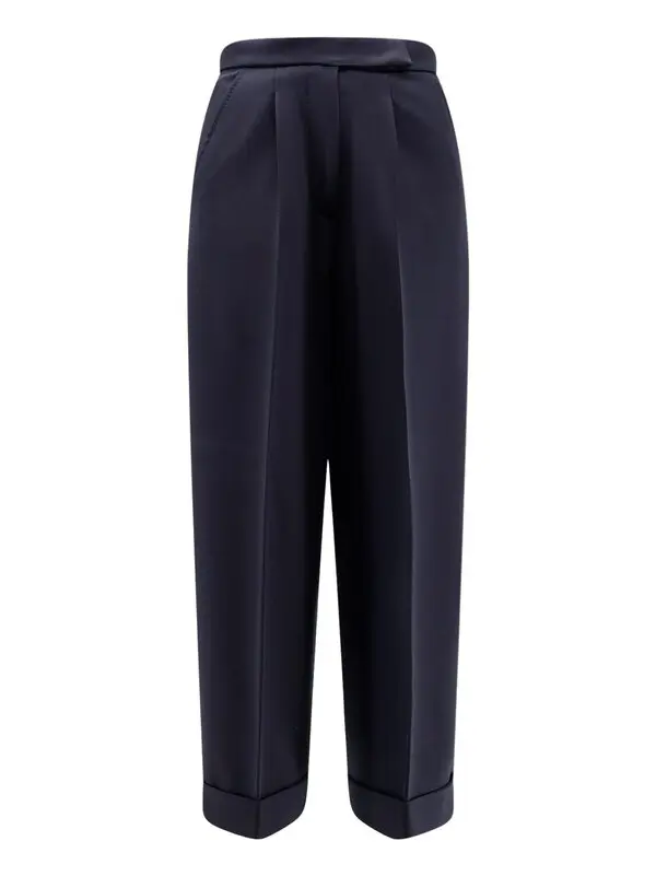 Max Mara Virgin Wool Trousers - Blue