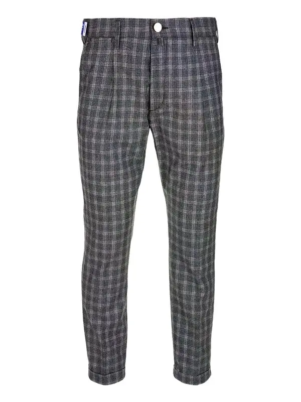 Jacob Cohen Checked Trousers - Grey