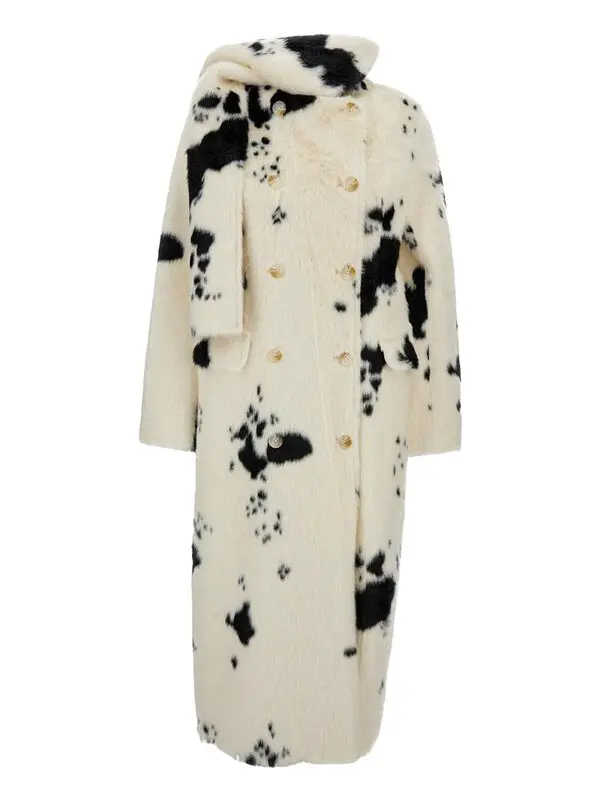 STAND STUDIO Palmer Eco Fur Long Coat - White
