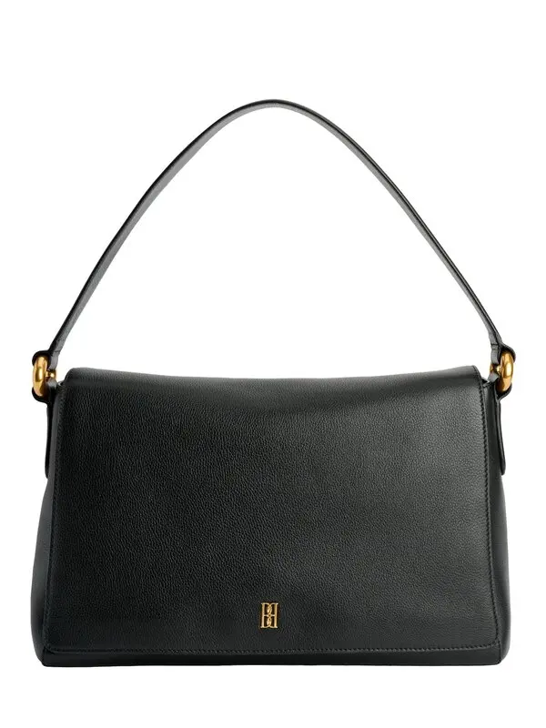 BY MALENE BIRGER Lelou Leather Shoulder Bag - Black
