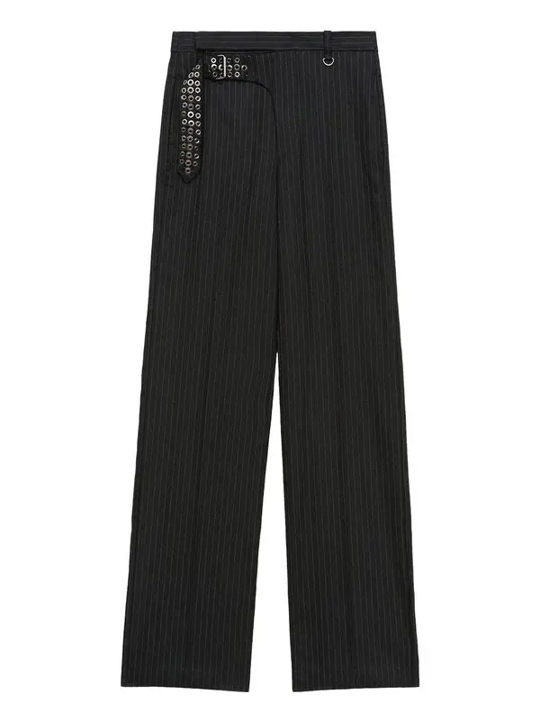 Isabel Marant Tailored Stripes Trousers - Black