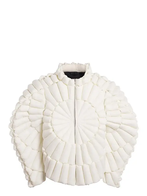 RAXXY 3d Diamond Puffer Jacket - White