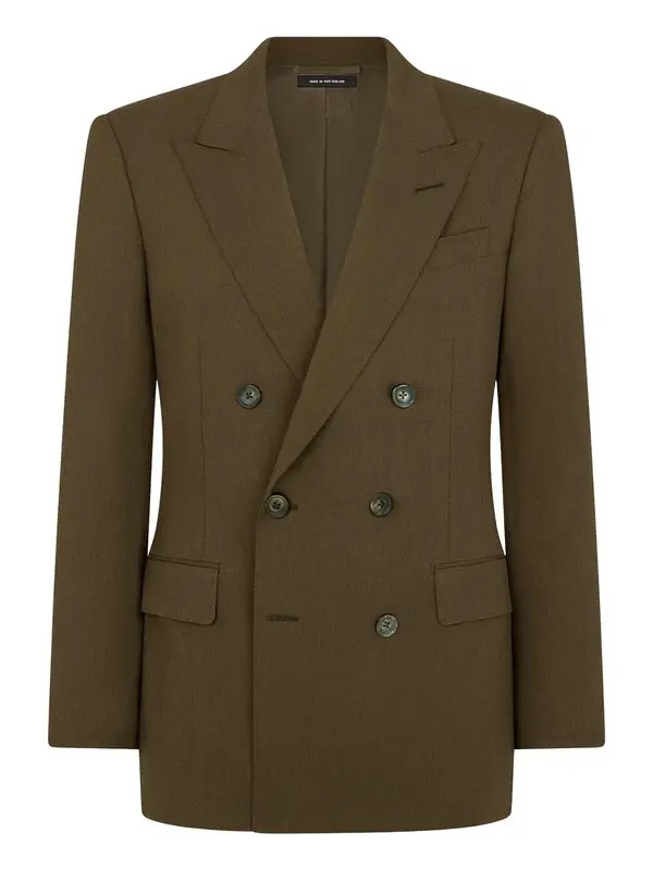 TOM FORD Wool-cashmere-silk Blazer - Green