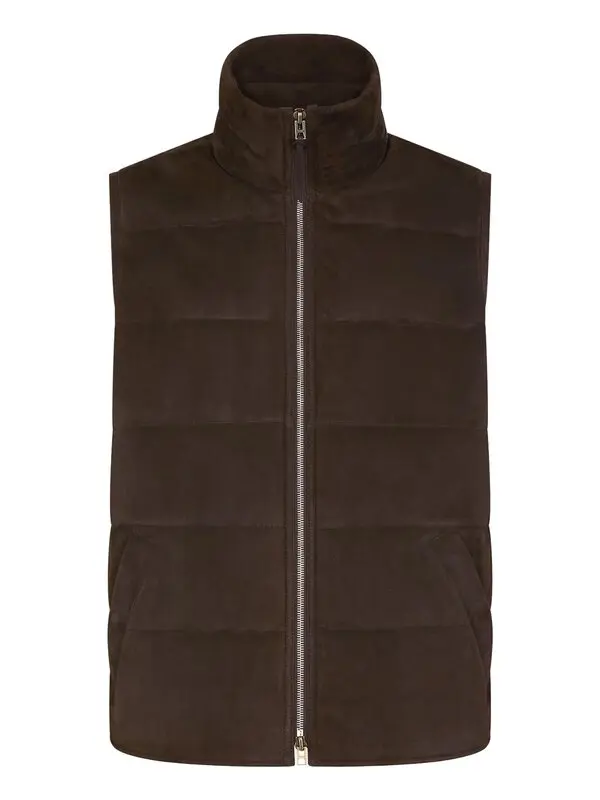 TOM FORD Lamb Leather Gilet - Brown