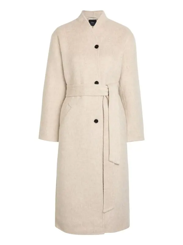 Rails Roland Belted Wool-blend Coat - Cream