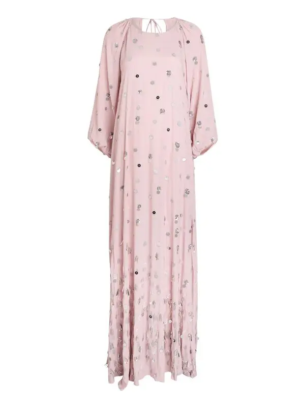 Bernadette Sequin-embellished Chiffon Maxi Dress - Light Pink