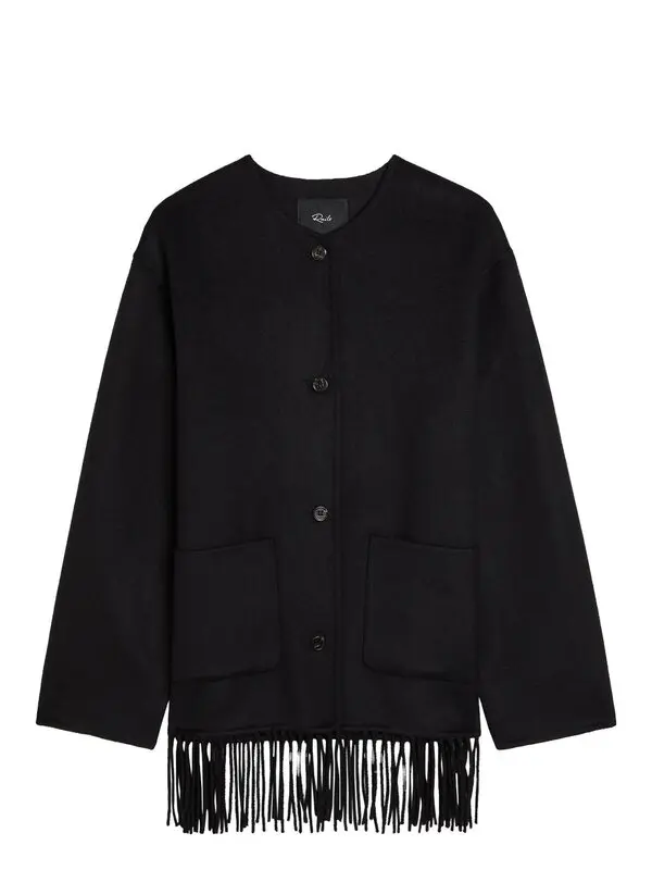 Rails Tomoko Fringed Wool-blend Jacket - Black