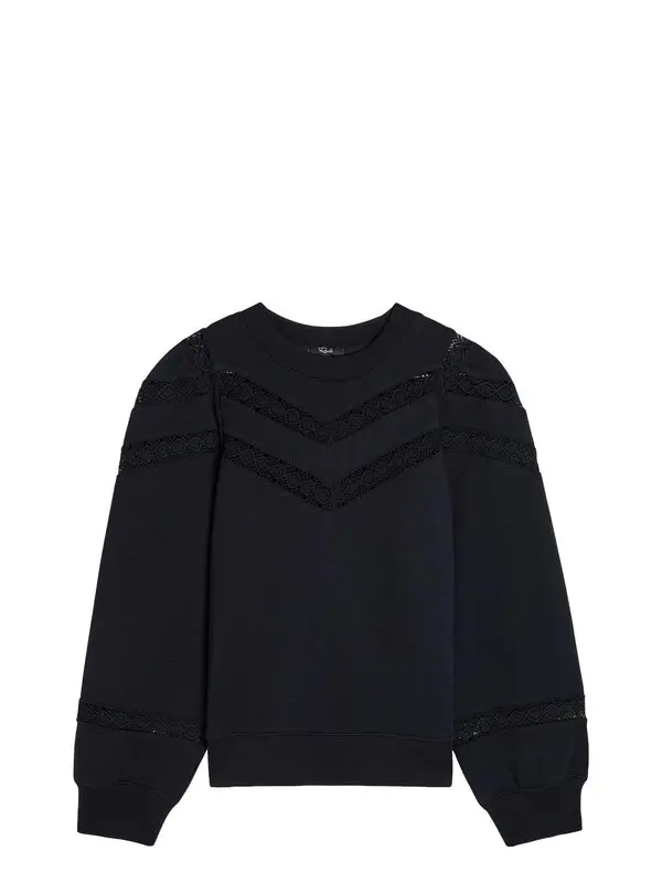 Rails Isles Embroidered Cotton Sweatshirt - Black