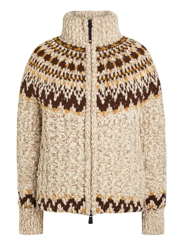 Moncler Fair Isle Wool-blend Jumper - White