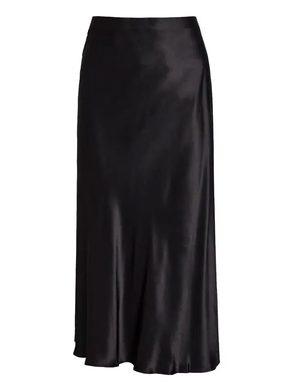 Rails Satin Slip Skirt - Black