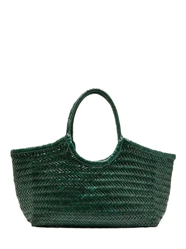 Dragon Diffusion Nantucket Big Woven Leather Tote Bag - Green
